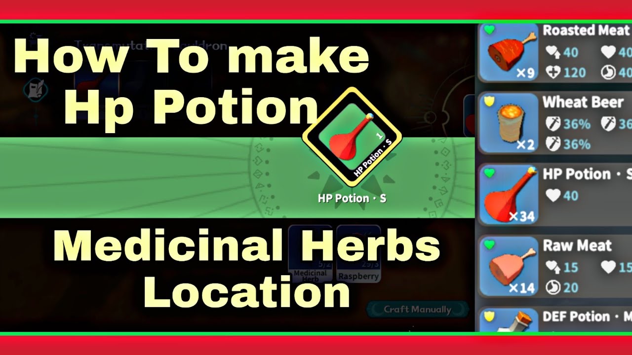 How to make HP potion||Medicinal Herbs Location||Dawnland - YouTube