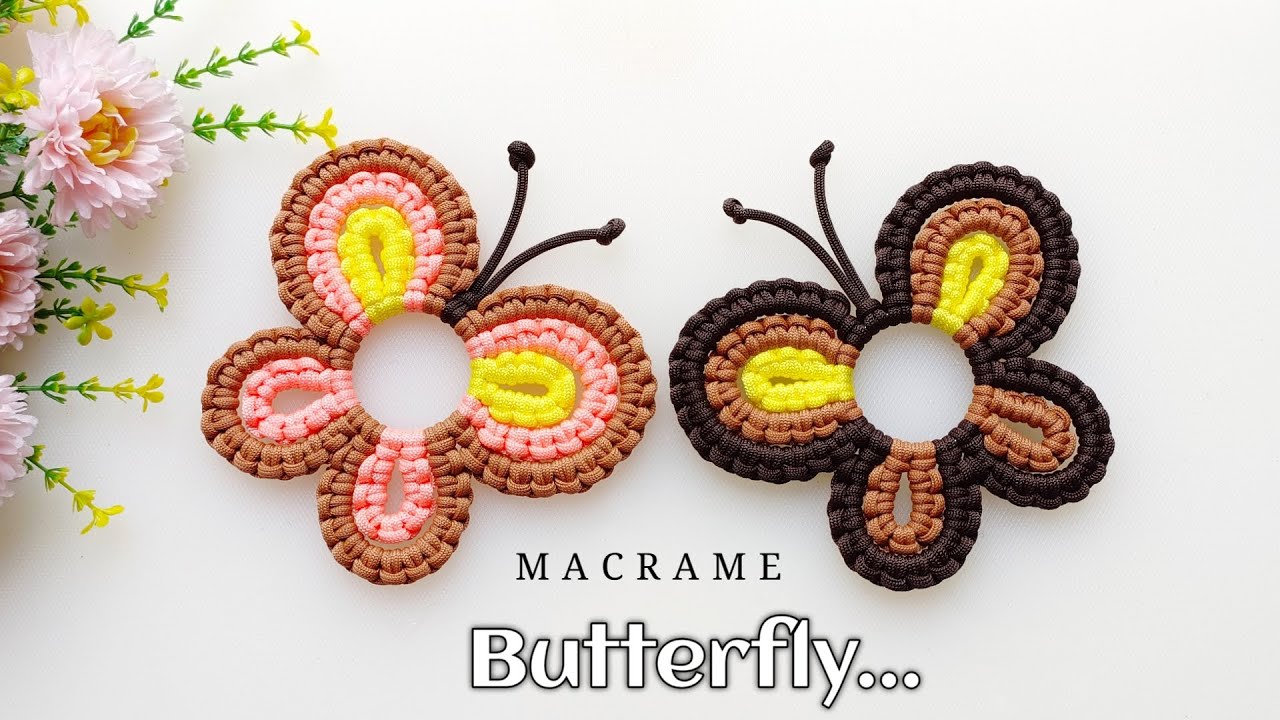 Macrame Butterfly Keychain | Macrame Animals | Macrame Butterfly ...