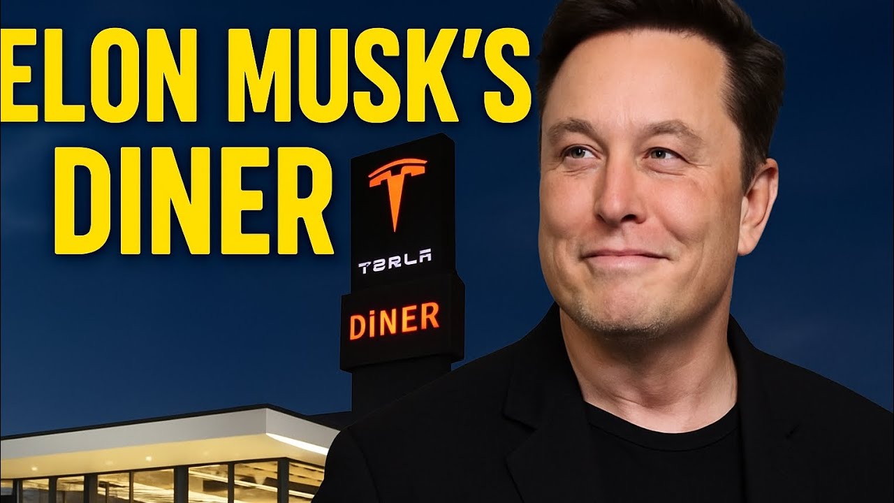 Elon Musk’s Futuristic Tesla Diner Finally Opens! 🍔⚡️ - YouTube