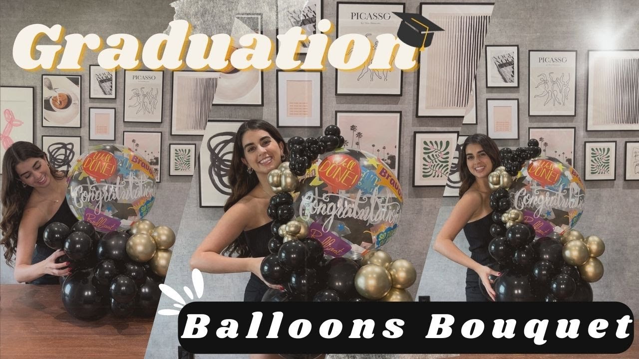 DIY Graduation Balloons Bouquet. Easy balloons bouquet graduation ...
