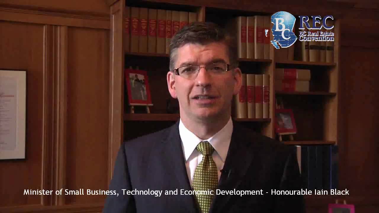 B.C. Minister Iain Black - Welcome Note - YouTube