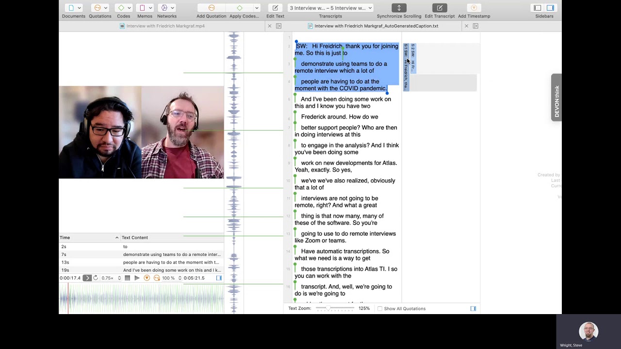 ATLAS ti - importing transcripts from teams or zoom pt4(c) Mac ...