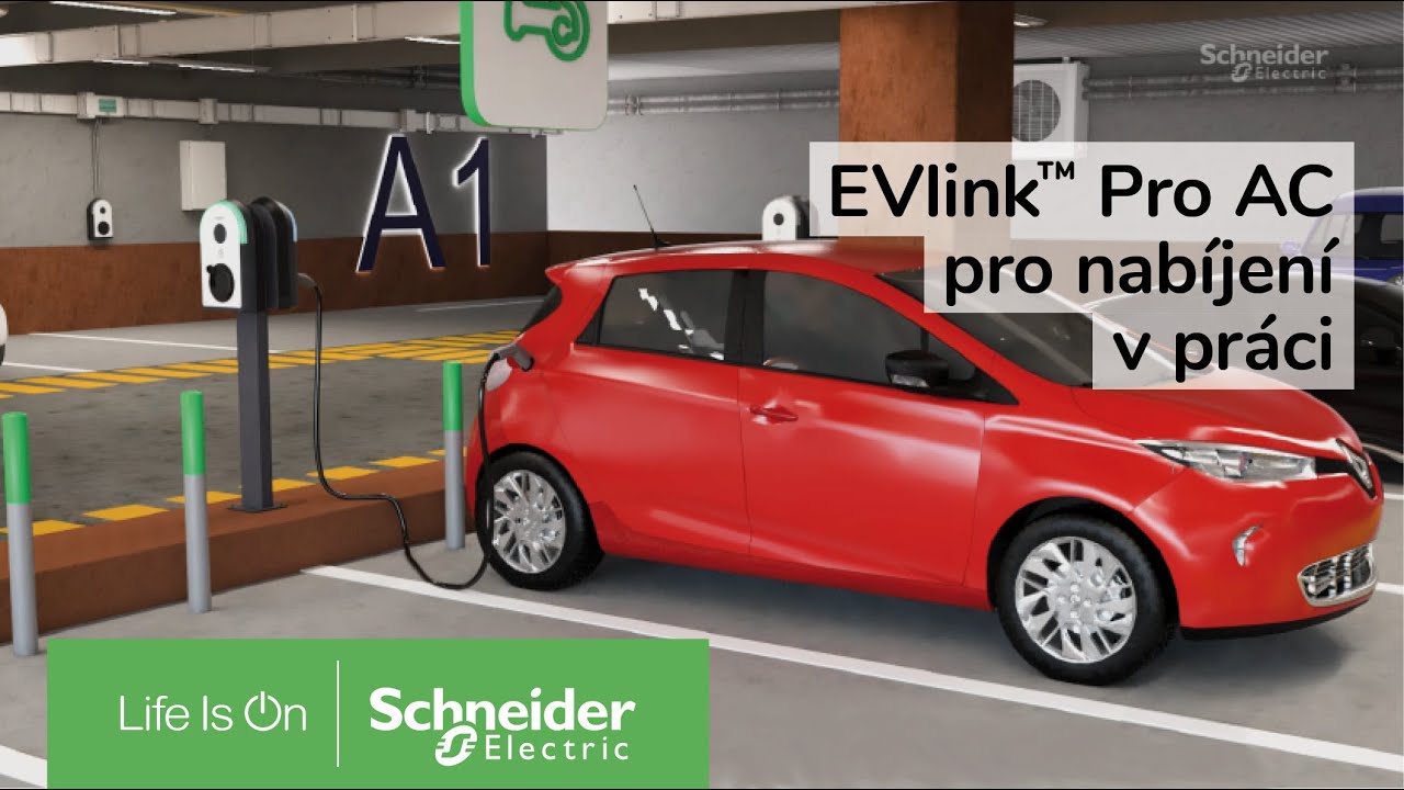 EVlink™ Pro AC Nabíjecí stanice jsou připraveny pro nabíjení v práci ...