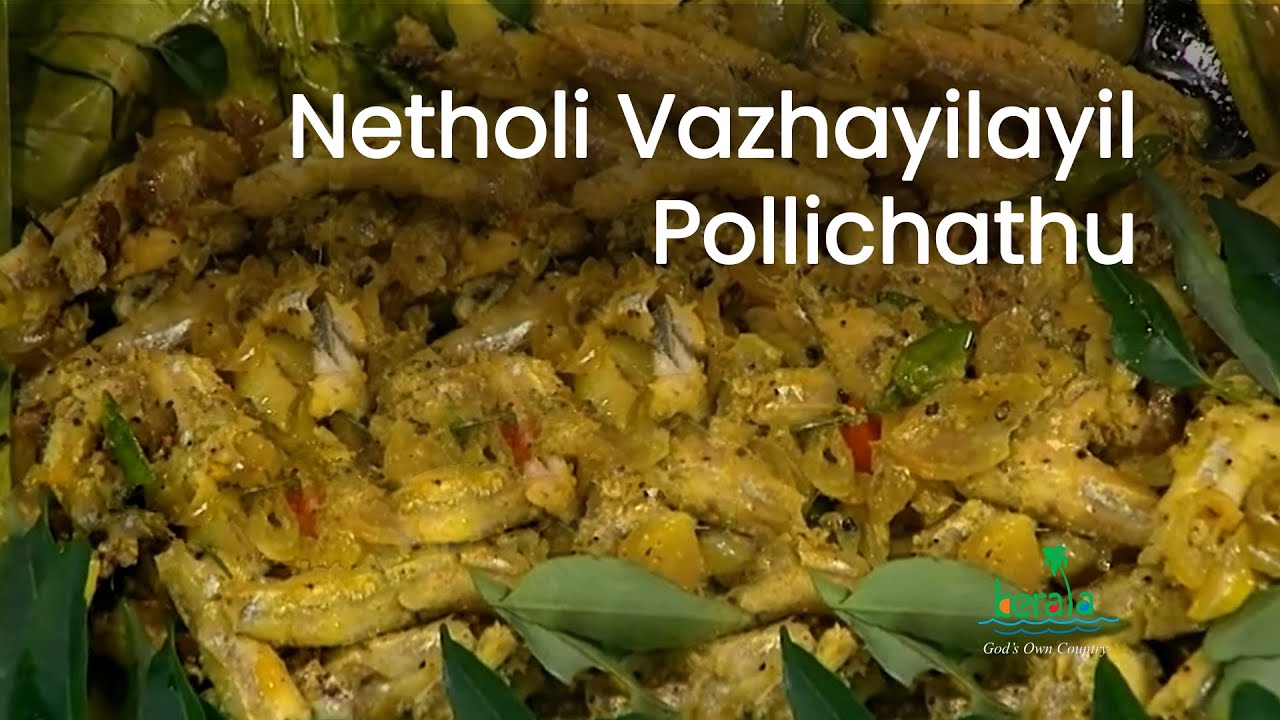 Netholi Vazhayilayil Pollichathu | Kerala Fish Recipe | Seafood Kerala ...