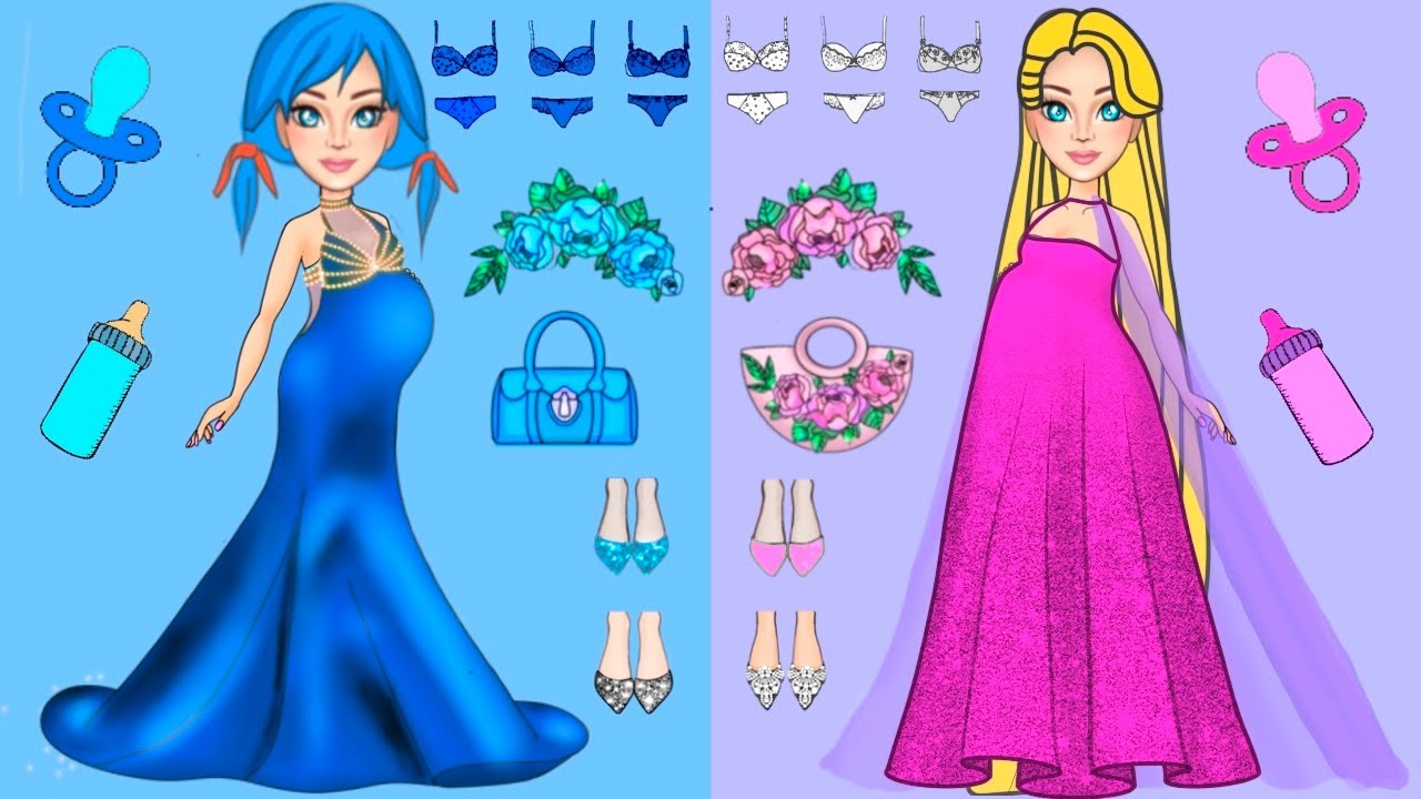 Paper Dolls Dress Up Rapunzel and Ladybug compilation / Dress Up ...