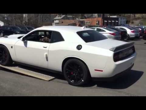 White Dodge Challenger Srt Hellcat