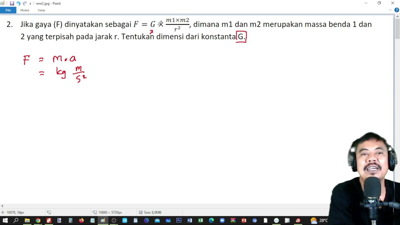 menentukan dimensi konstanta gravitasi lat no 2 , fisika sma kelas 10 ...