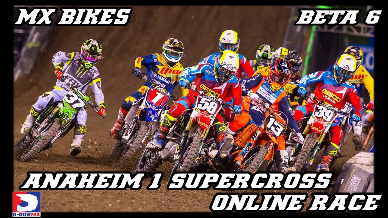 MX Bikes - Beta 6 - Anaheim 1 Supercross - Online Race - YouTube