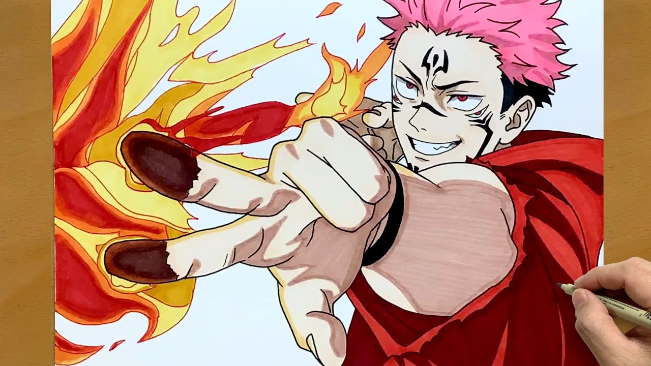 How to Draw SUKUNA from Jujutsu Kaisen | JJK Season 2 Art | Satisfying ...