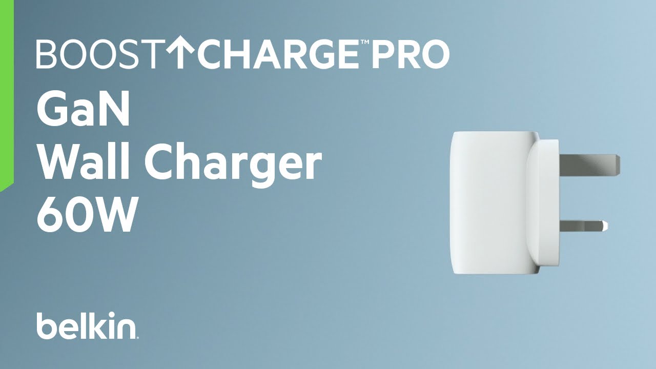 BOOST↑CHARGE™ PRO USB-C PD GaN Wall Charger - 60W - YouTube