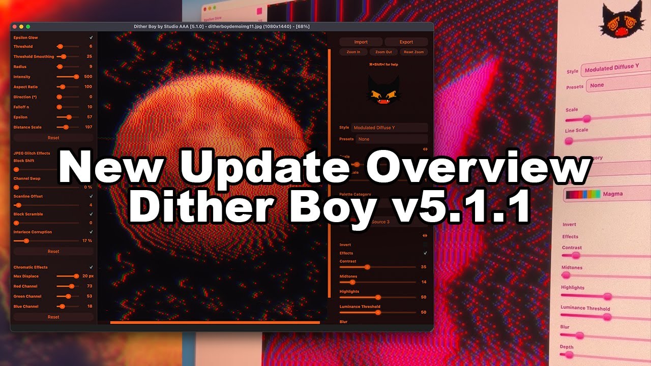 Dither Boy UPDATED Glitch Effects, New v5.1 Overview - YouTube