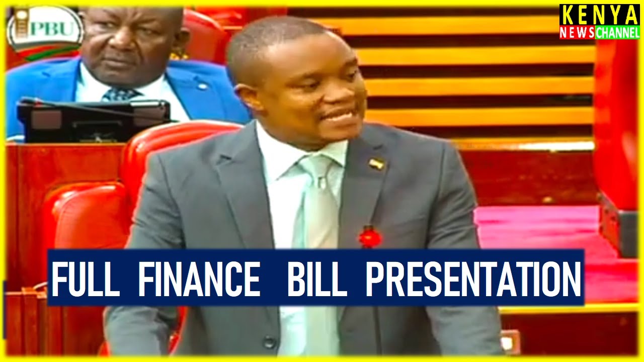 MP Kuria Kimani finally Presents Finance Bill in Parliament - YouTube
