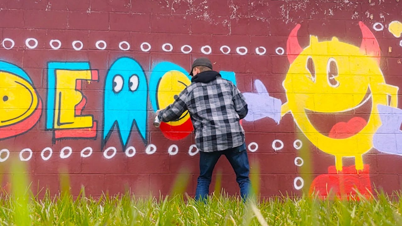 Graffiti - Demon - PacMan Style - YouTube