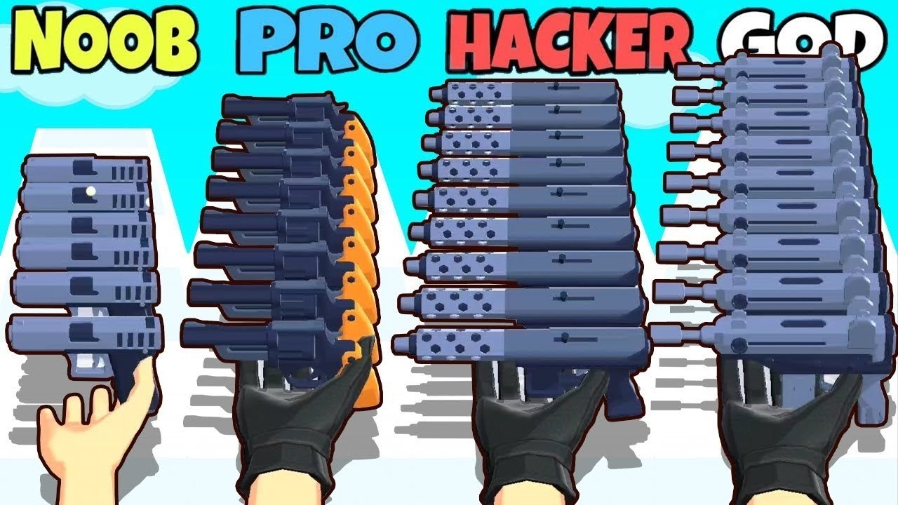 Merge Gun Stack Funny Gameplay NOOB vs PRO vs HACKER vs GOD - YouTube