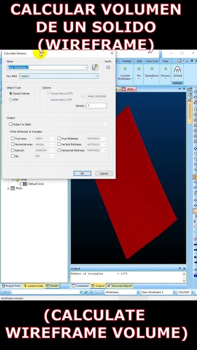 #COMO CALCULAR VOLUMEN DE UN SOLIDO(WIREFRAME)DATAMINE STUDIO RM(COMANDO(CALCULATE WIREFRAME ...