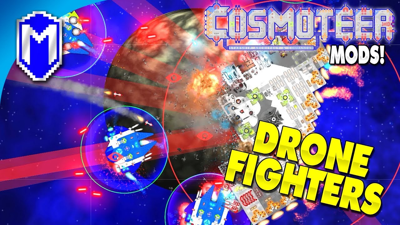 Drone Fighters, Commanding Our Fleet Of Drones - Let's Play Cosmoteer ...