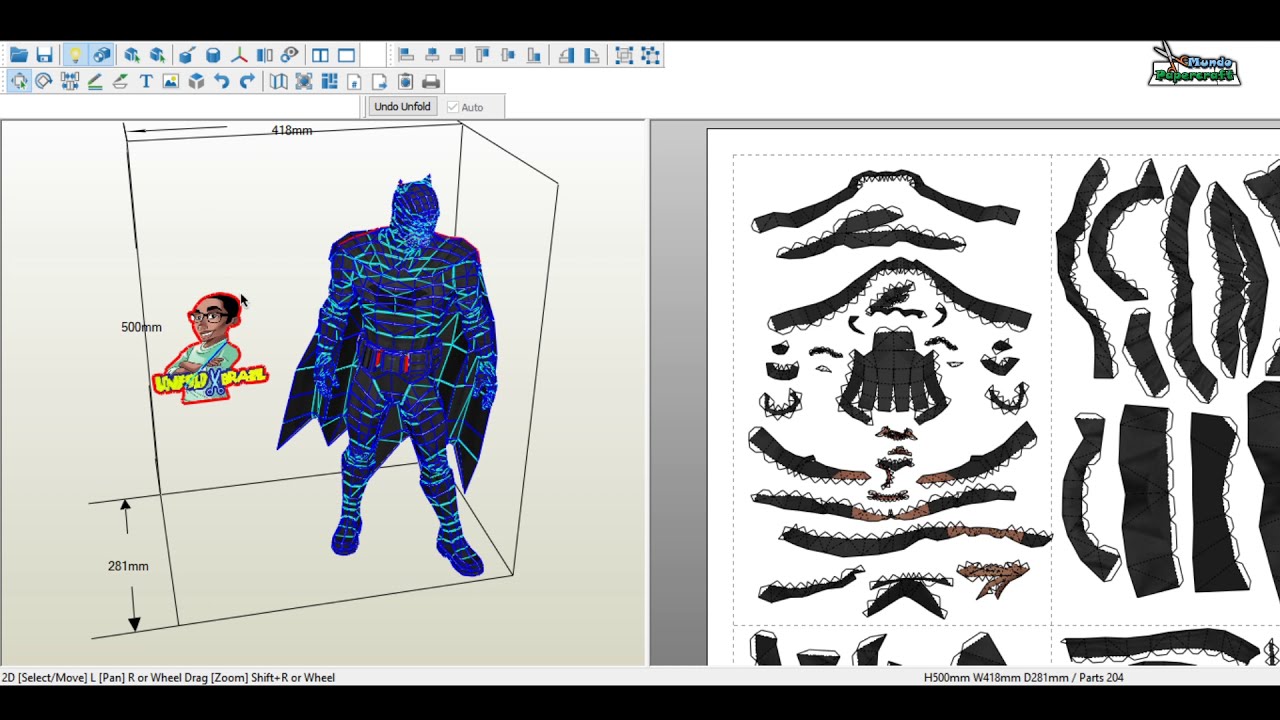 Batman papercraft - YouTube