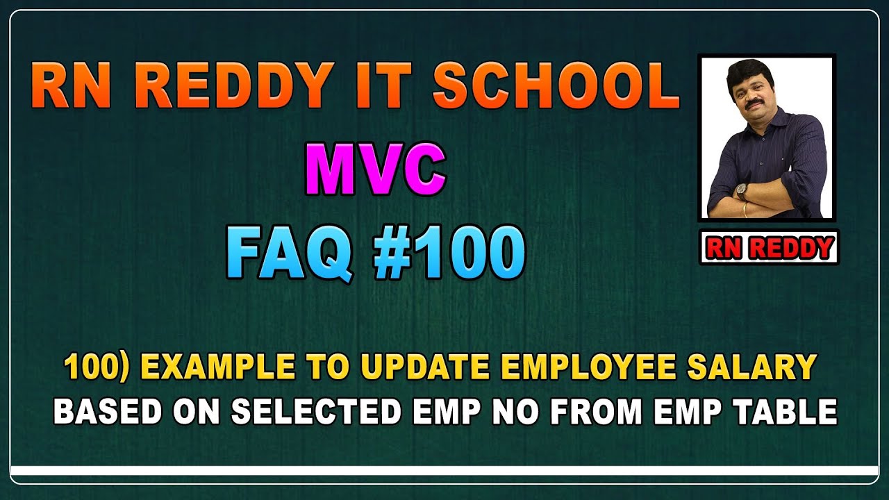 MVC FAQ# 100 Example to update employee salary based on selected emp no from emp table? - YouTube
