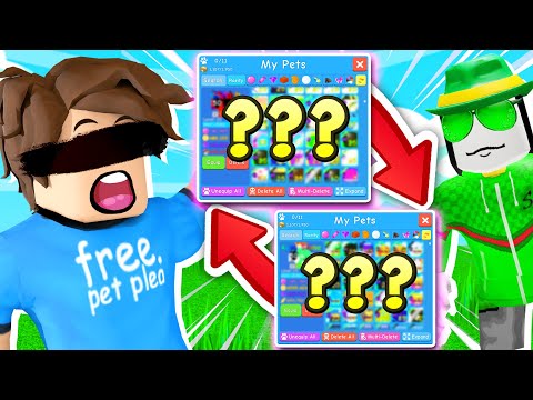 I Tried BLIND TRADING With SECRET PETS In ROBLOX BubbleGum Simulator