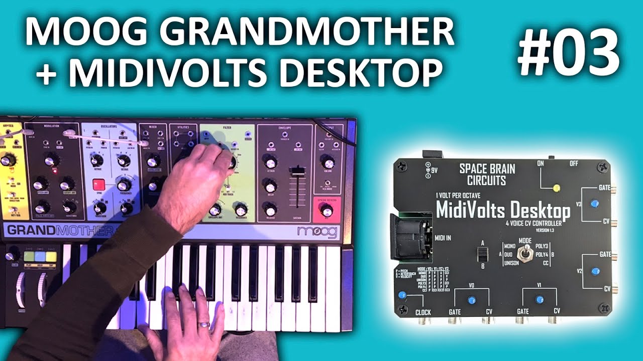 Making a song with chords on Moog Grandmother with MidiVolts Desktop ...