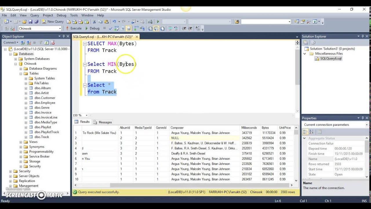 14. T-SQL - Functions COUNT MAX MIN SUM AVG - YouTube