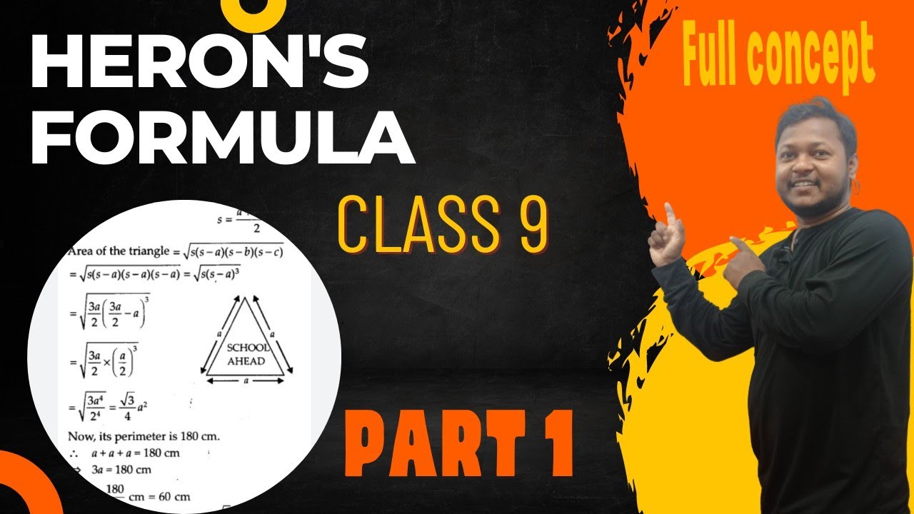 Class 9th Maths Heron's formula part 1 - YouTube