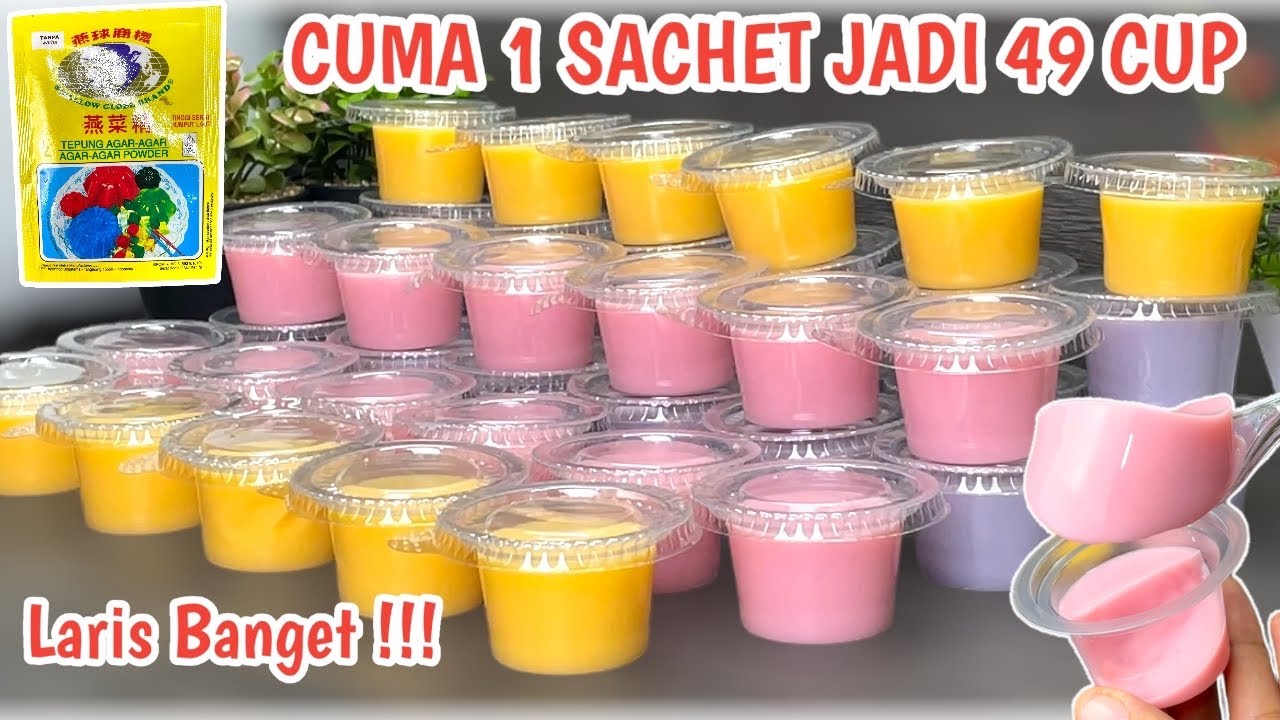 Ide jualan Puding Cup Aneka Rasa‼️Cuma 1 sachet Jadi Sebanyak ini - YouTube