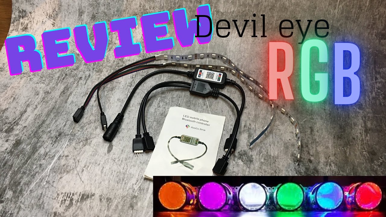 Devil eye RGB Bluetooth untuk biled Bisa udah warna pake Hp lohh ...