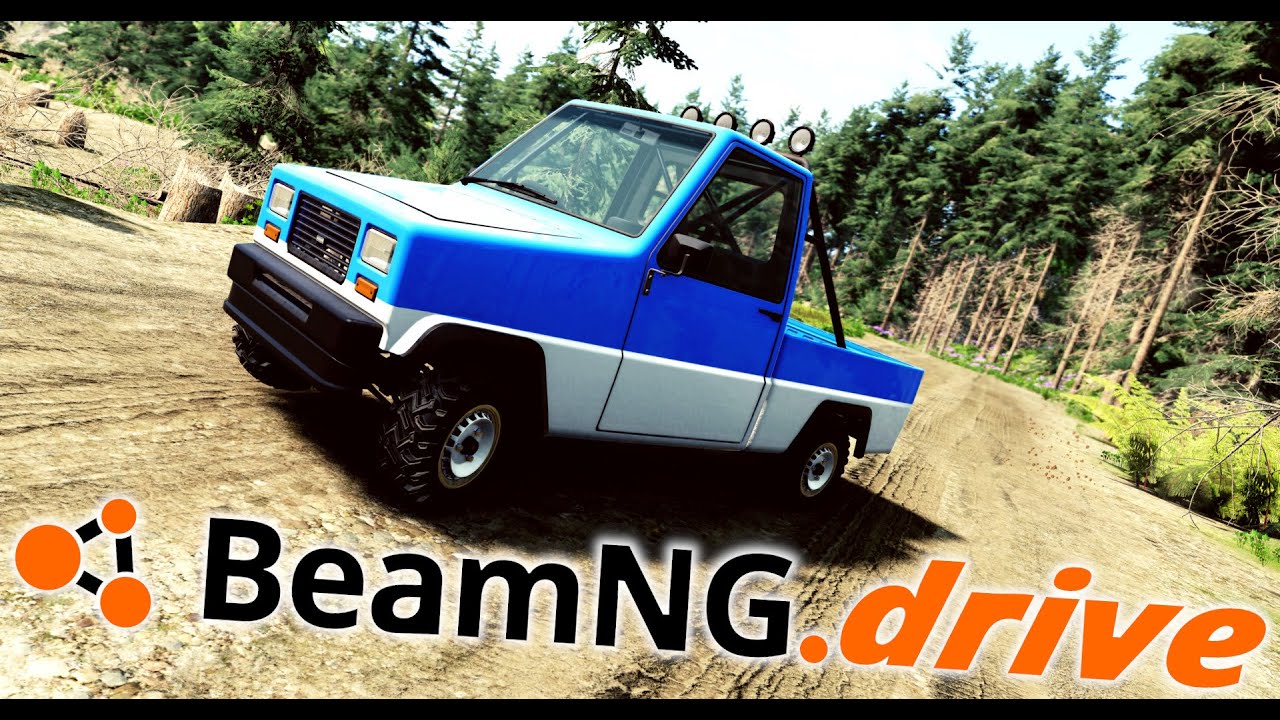 Intenté hacer rally con un "Kei truck" de 3 ruedas en Beamng.drive ...