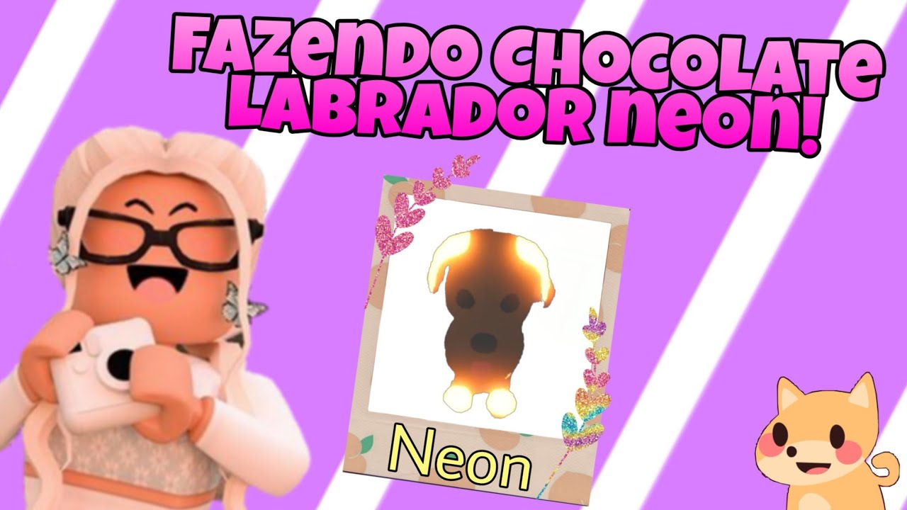 FAZENDO CHOCOLATE LABRADOR NEON! (Adopt me) - YouTube
