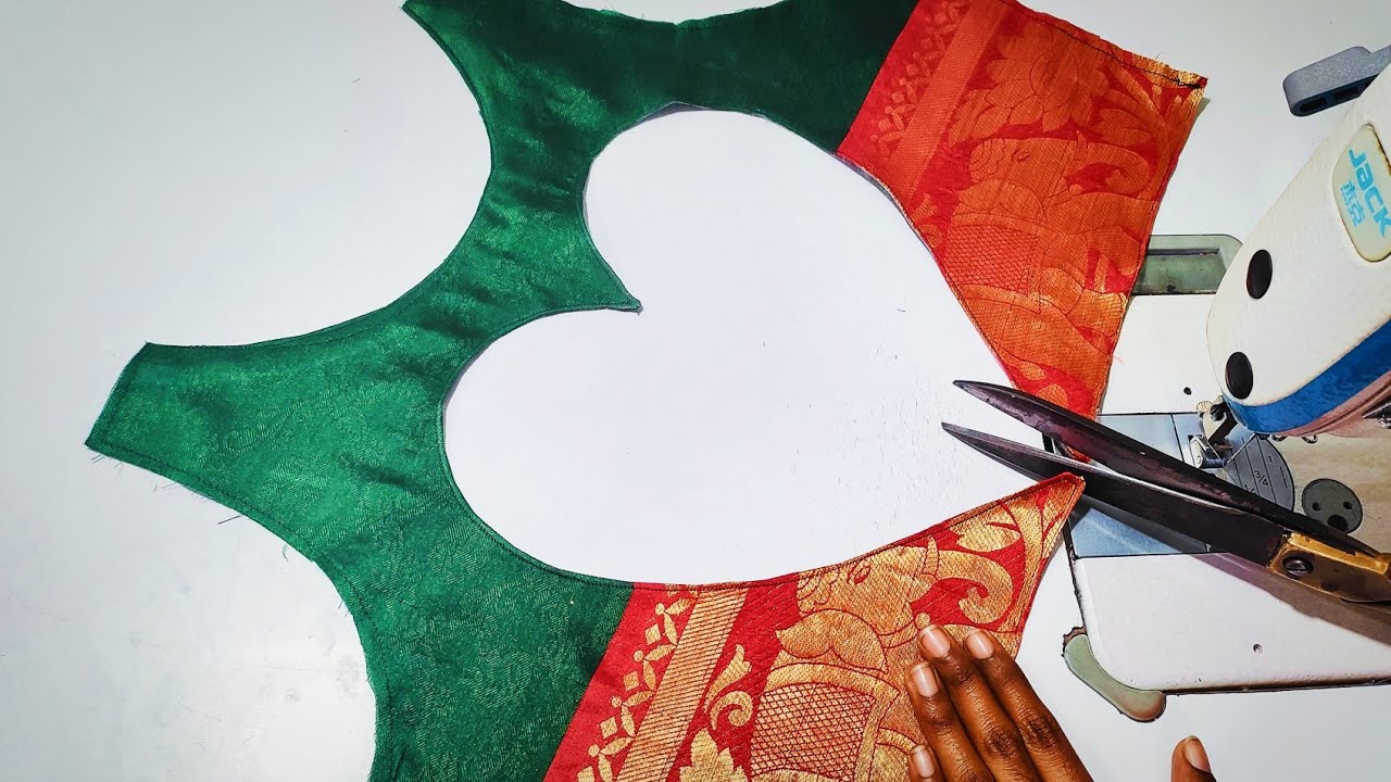 Heart shape blouse Neck Design | Back Neck Blouse Design Cutting And ...