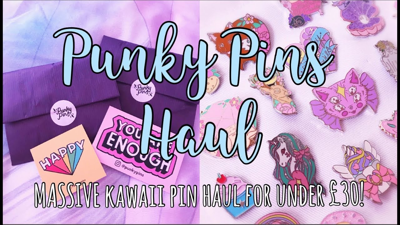 PUNKY PINS HAUL | MASSIVE Kawaii Pin Haul FOR UNDER £30! - YouTube