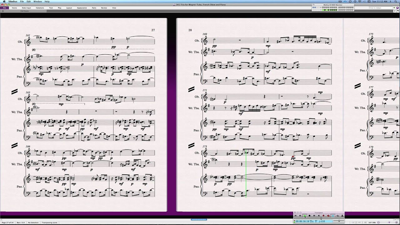 341 Trio for Wagner Tuba, French Oboe and Piano - YouTube