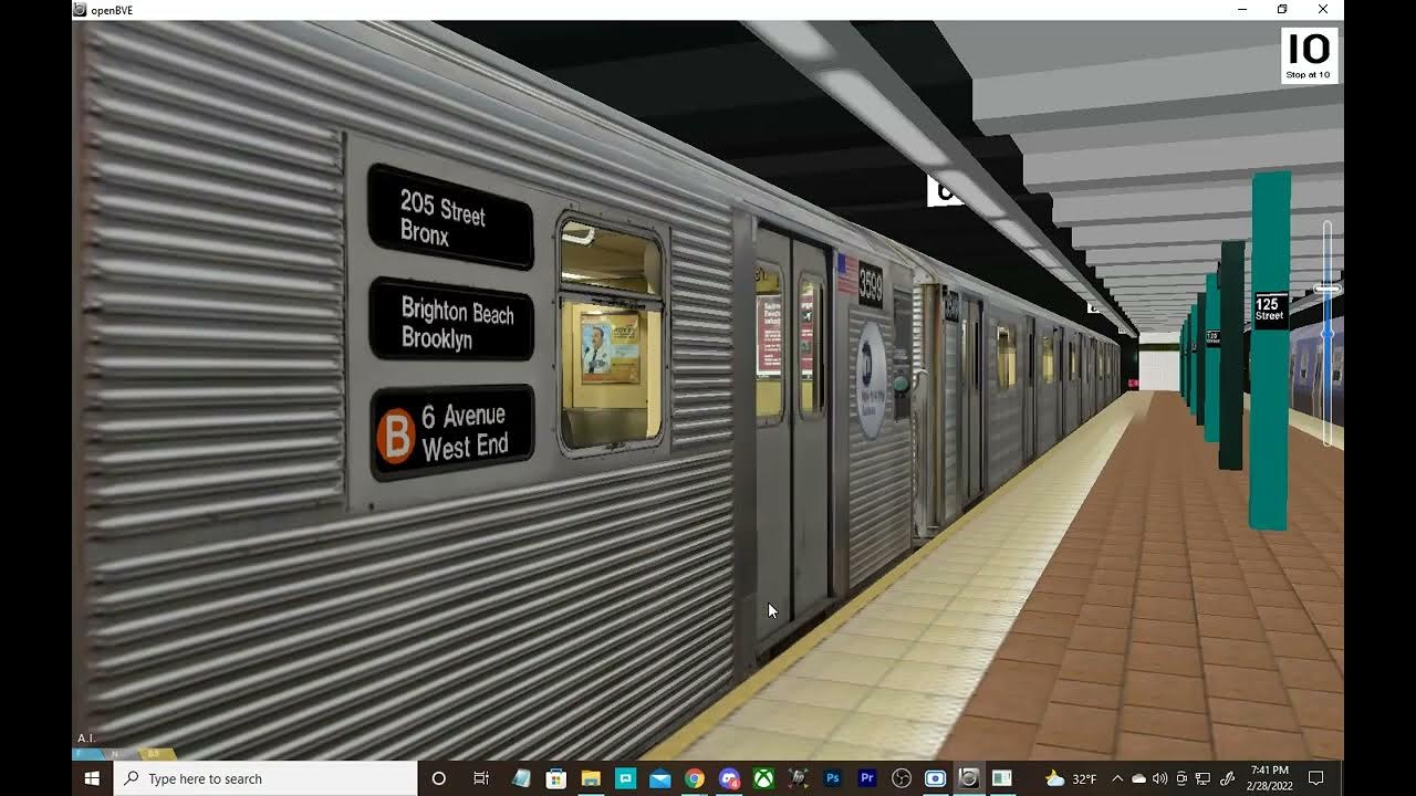 (OpenBVE: R32-R38 Showcase) R32 Phase II B at 125th Street - YouTube