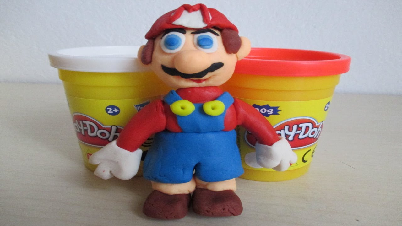 3D Super Mario Play-Doh Modeling-How To Make Sweet Super Mario with ...