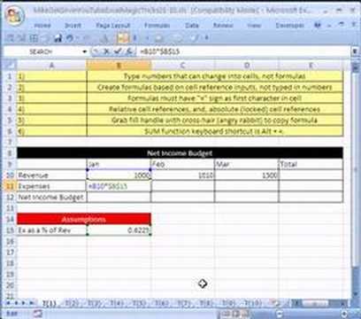 Excel Magic Tricks # 1: Formulas & Cell References - YouTube