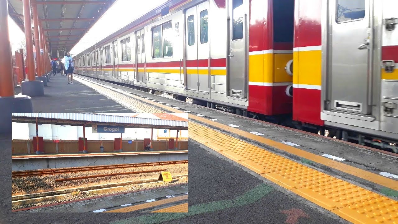 STASIUN GROGOL Jakarta Barat - Double Headed KRL Commuter Line ...