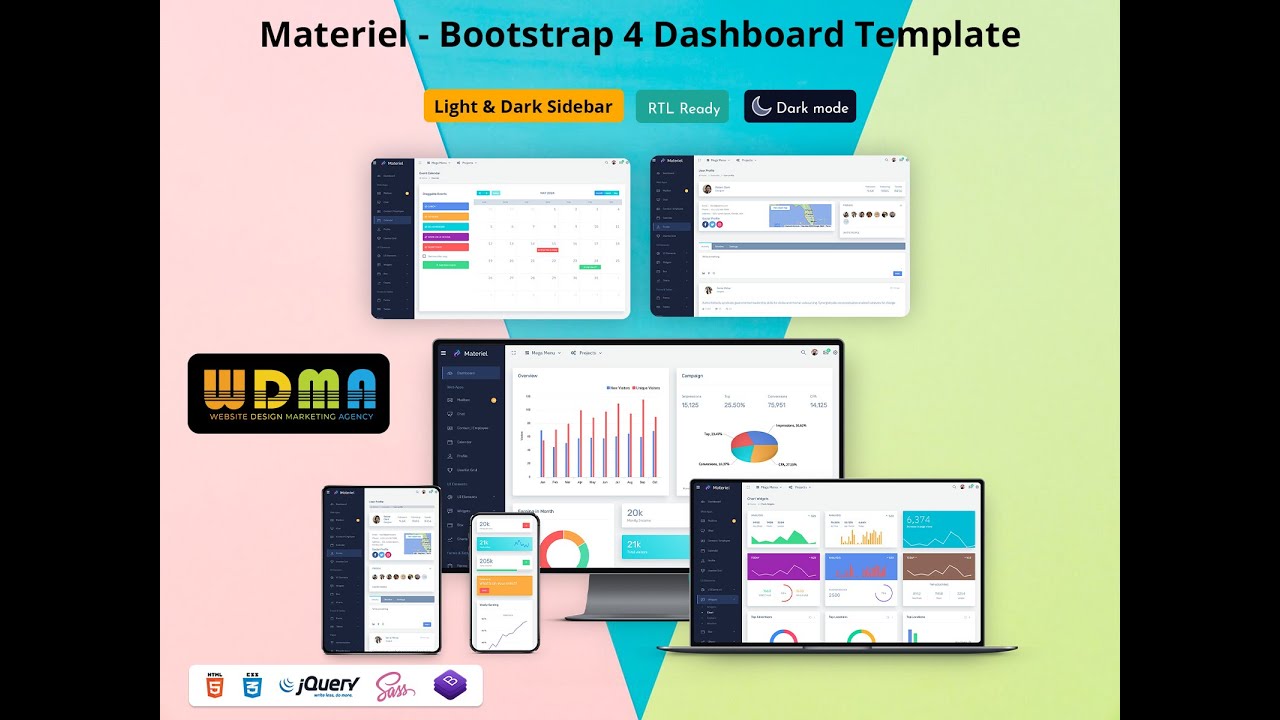 Boost Your WebApp with a Bootstrap Dashboard – Materiel - YouTube