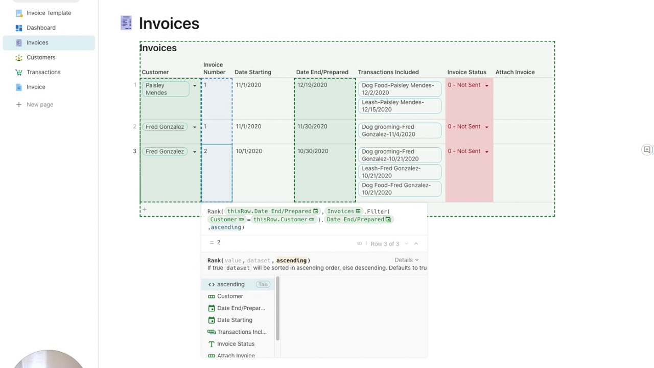 Upgrading Coda Invoice Template to Include Invoice Tracking - YouTube