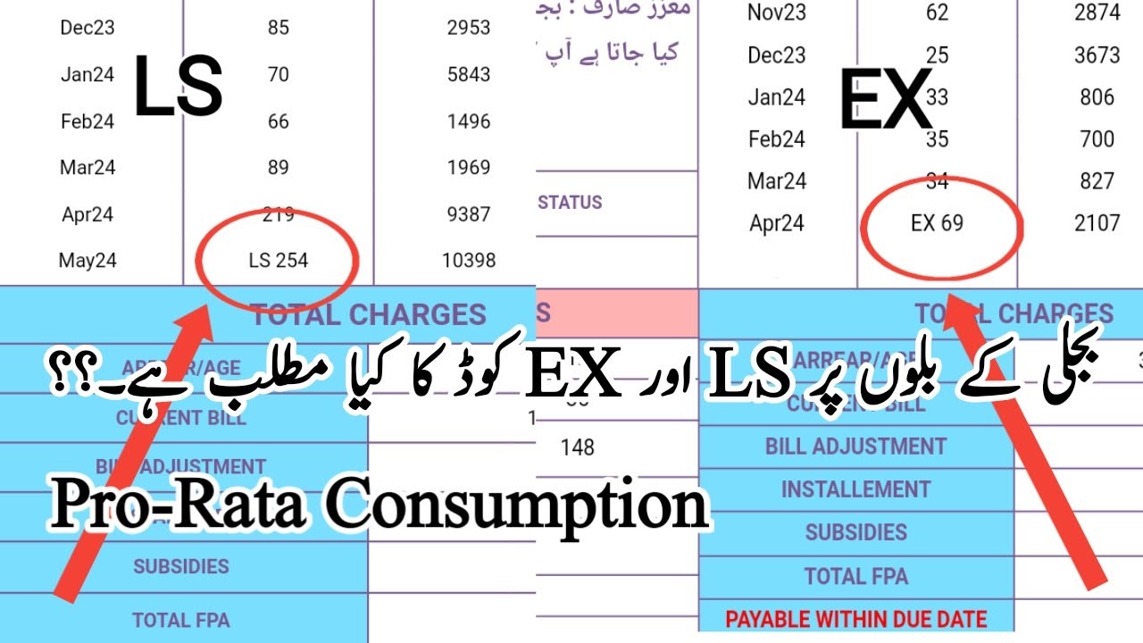 LS and EX code meaning | What are LS and EX codes in electricity bills ...