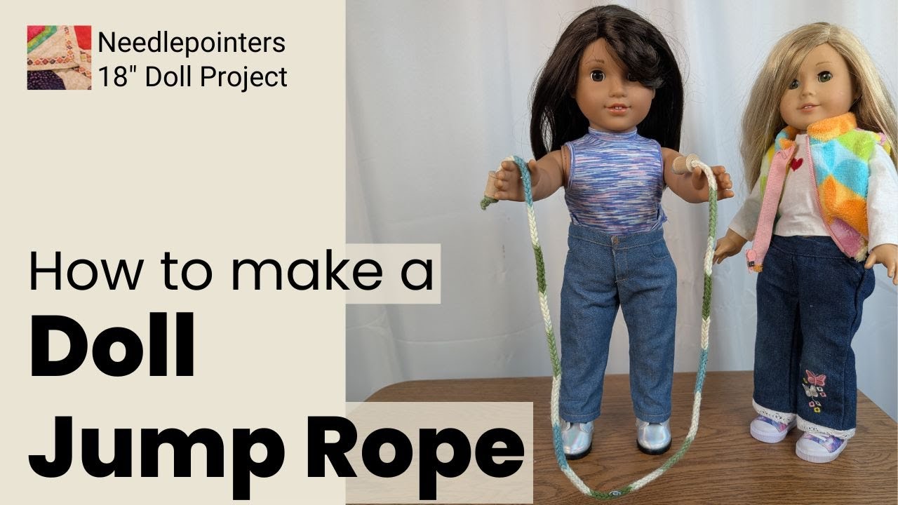 How to Make A Doll Jump Rope (18-inch doll project) - YouTube