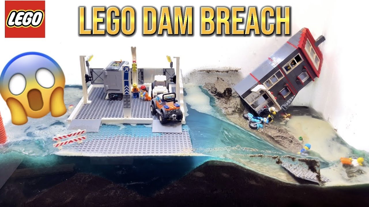 LEGO DAM BREACH #8 - lego city flooded. - YouTube