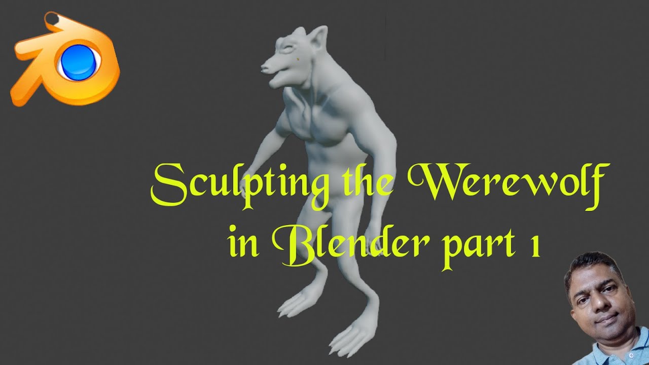 Sculpting the Werewolf part 1 #blender #sculptingtutorial #werewolf # ...