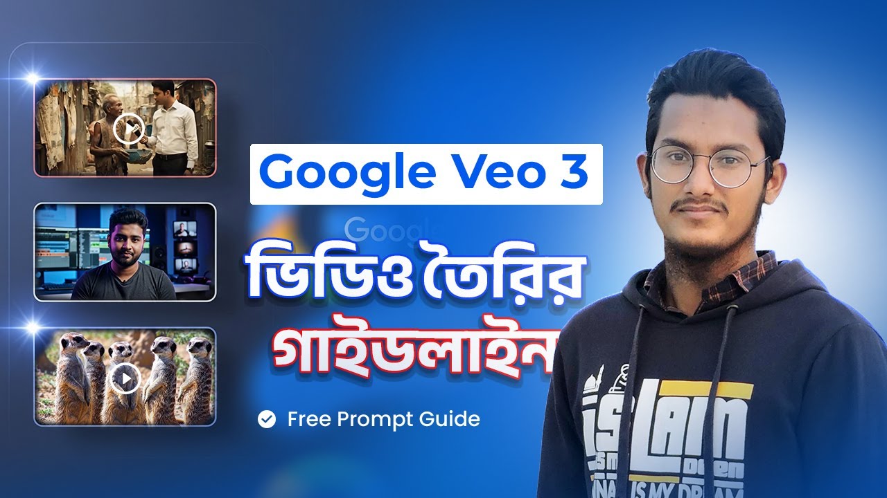 Google Veo 3 ইউজ করার সিক্রেট Prompts! AI Video Genearation Tutorial ...