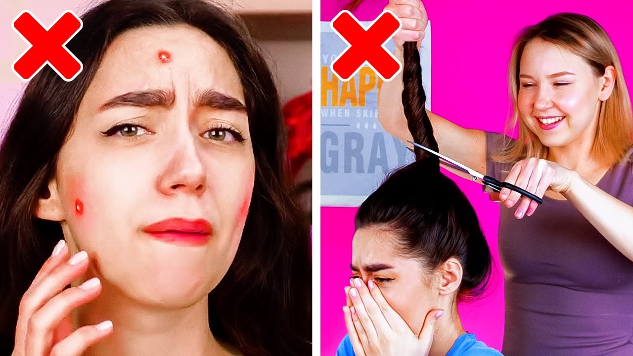 35 GIRLY FAILS AND BEAUTY HACKS YOU MUST KNOW - YouTube