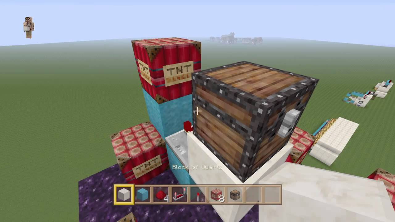 Minecraft PS4 Tu19 Trapped "chest" trap tutorial - YouTube
