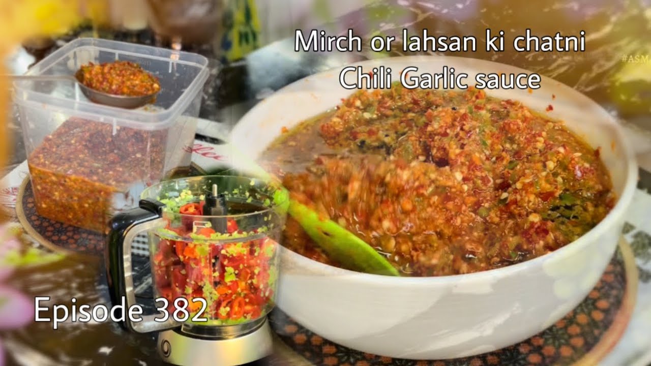 How to make Mirch or lahsan ki chatni | Chili Garlic sauce Recipe by Asma kitchen - YouTube