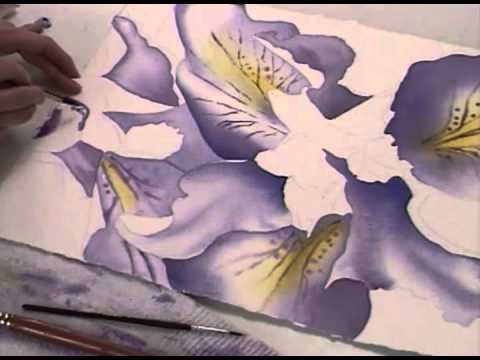 Preview | Watercolor with Birgit O'Connor: Wild Iris - YouTube