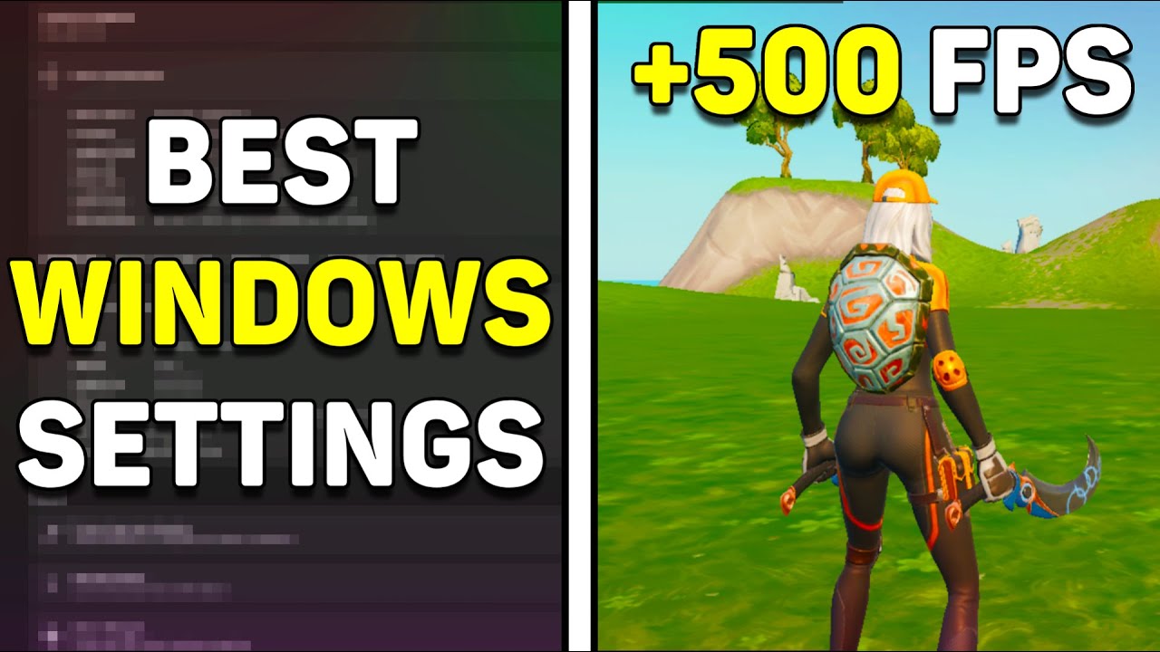BEST WINDOWS Settings in Fortnite Chapter 5! (MAX FPS) - YouTube