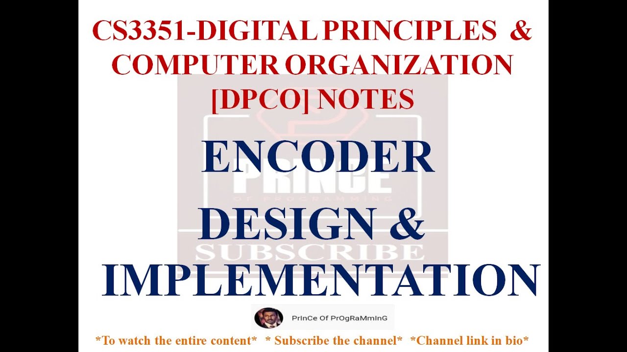 DESIGN & IMPLEMENTATION OF ENCODERS | CS3351 DIGITAL PRINCIPLES AND ...